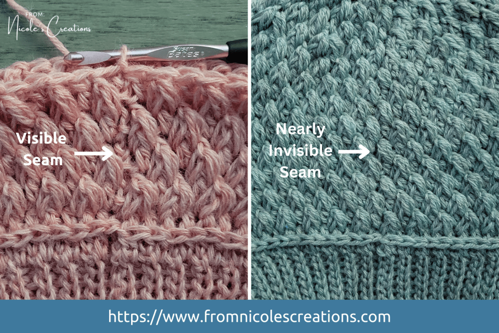 Invisible Slip Stitch to Join: Tutorial - From: Nicole's Creations